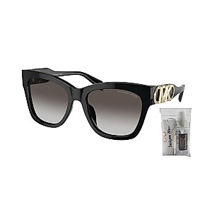 Michael Kors MK2182U 55MM 30058G Black/Dark Grey Gradient Cateye Sunglasses for Women + BUNDLE With Designer iWear Eyewear Kit