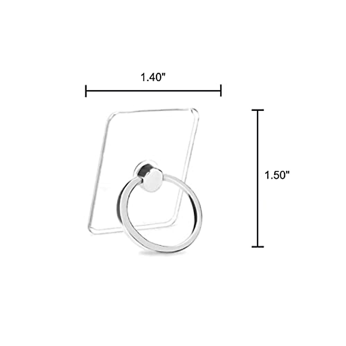 Transparent Phone Ring Stand Holder, 4 Pack Clear Cell Phone Ring Holder, Phone Grip Finger Ring Stand Compatible for Phones, Tablet and Case (B2)