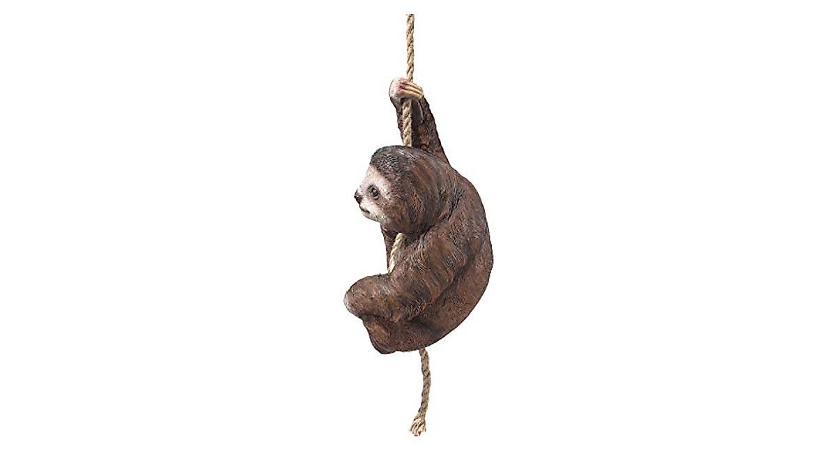 Design Toscano Hanging Horatio Sloth Statue for Home or Garden