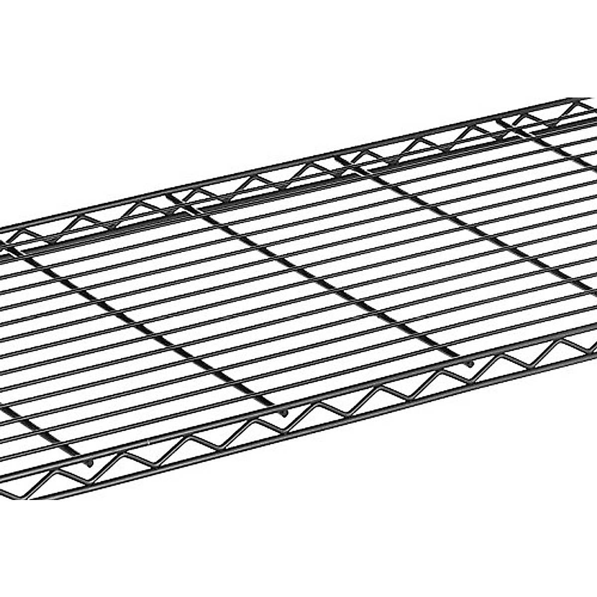 Whitmor Supreme Tier Shelving 5 Adjustable Shelving-500 Pound Weight Capacity Per Shelf-Leveling Feet, 18" x 48" x 74", Black