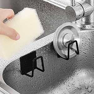 8 Pack Sink Sponge Holder for Kitchen Sink Premium Stainless Steel Rustproof Waterproof Quick Drying Small Strong Adhesive Sponge Holder