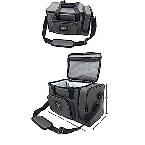 Wildebeest Large Lunch Box Insulated Leakproof Cooler Bag Reusable Lunch Bag for Adult (Grey)