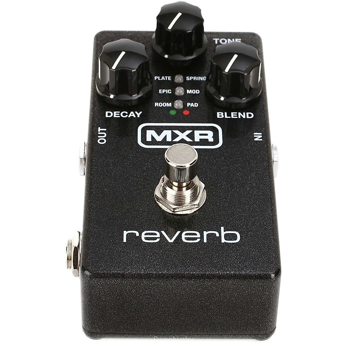 MXR M300 Reverb Analog Guitar Effects Pedal Bundle with 2 MXR Patch Cables, 6 Dunlop Picks, and 9V Power Supply