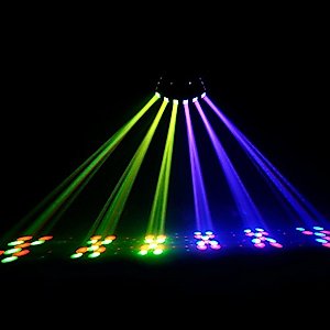 CHAUVET DJ Derby X RGB LED Derby w/Static, Blackout, Strobe Effect Light & Automated/Sound Active Programs