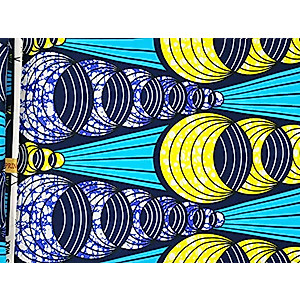 African Fabric African Print Fabric Ankara Wax 6 Yards Ankara Fabric Kente Cloth Fabric by The Yard (The Natural Pattern)
