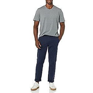 Amazon Essentials Men's Regular-Fit Short-Sleeve V-Neck T-Shirt (Available in Big & Tall), Pack of 2, Grey Heather, 4X-Large Big Tall