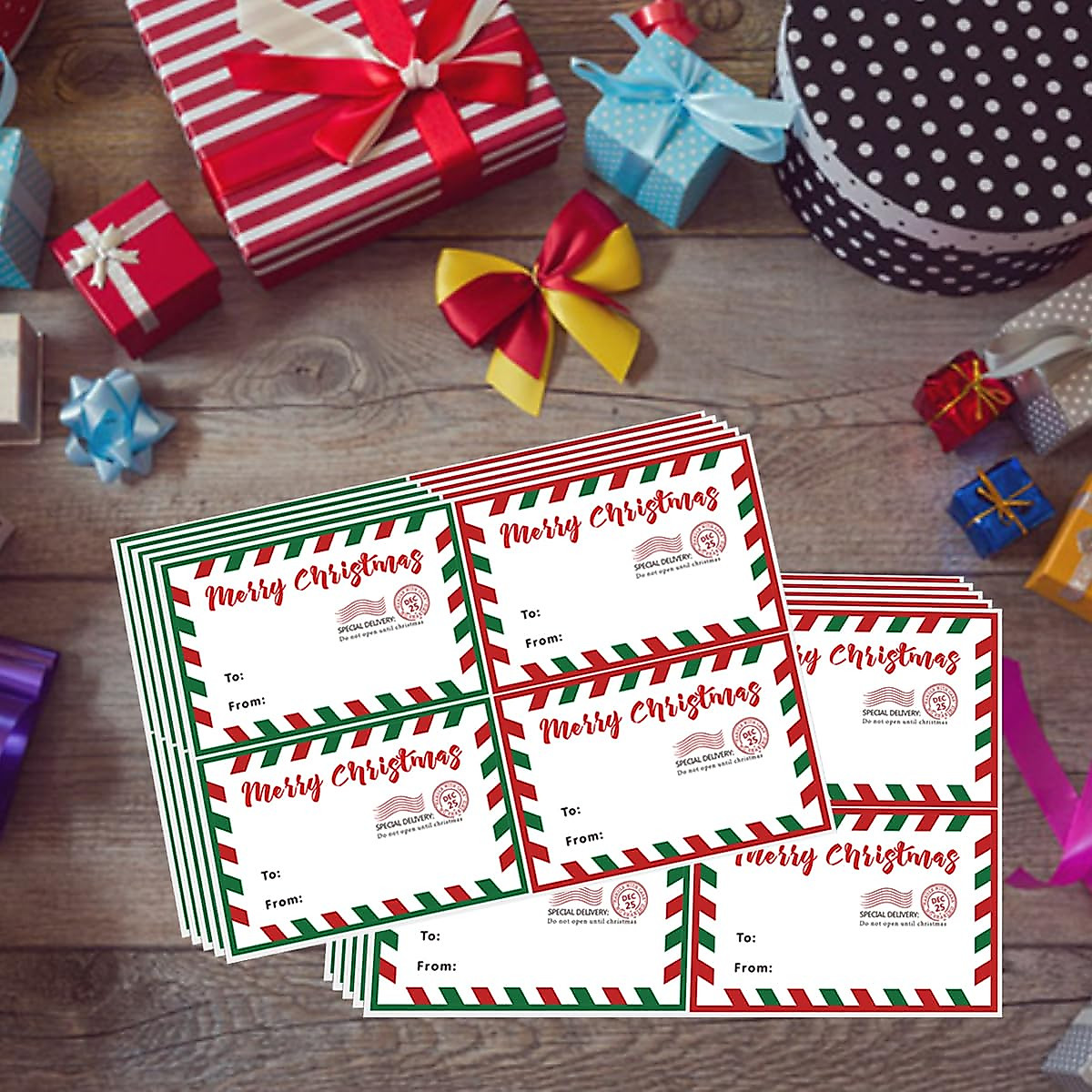 Merry Christmas Stickers,Special Delivery Tag,Christmas Envelope Seals,Holiday Stickers,160 Pcs Per Pack