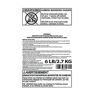 IPPINKA Binchotan BBQ Lump Charcoal from Kishu, Japan, Pro Grade, 6 LB