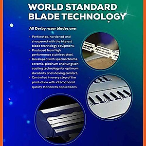 500 "Derby Premium" Single Edge Razor Blades for straight razor
