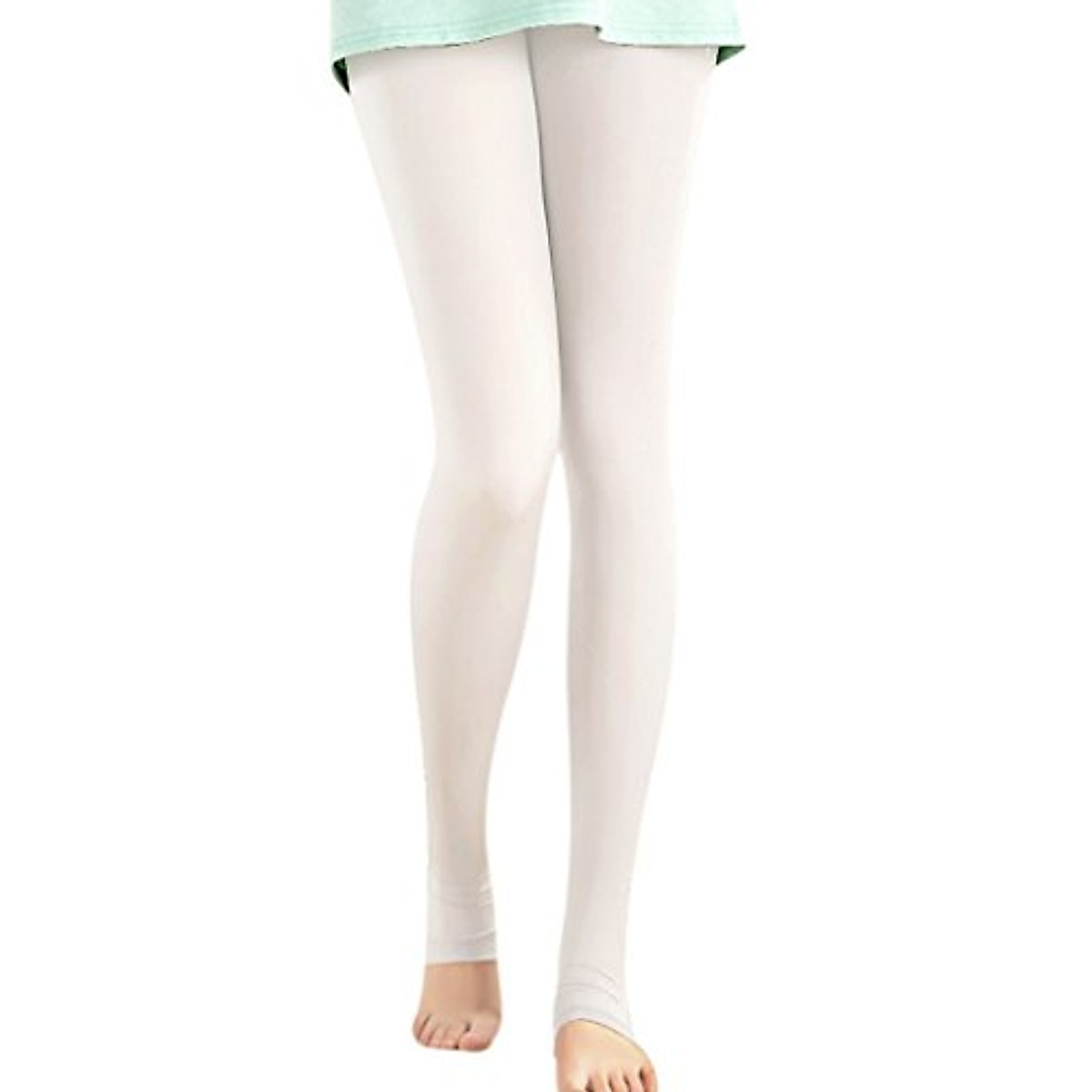 Women's Soft Leggings Golf Sun Protection Pants Leggings Compression Stockings White