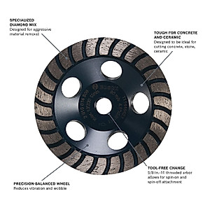 BOSCH DC4530HD 4-1/2 in. Turbo Row Diamond Cup Wheel