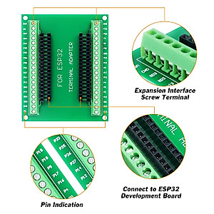 KeeYees 2pcs ESP32 WiFi Development Board with 2pcs Breakout Board (38PIN)