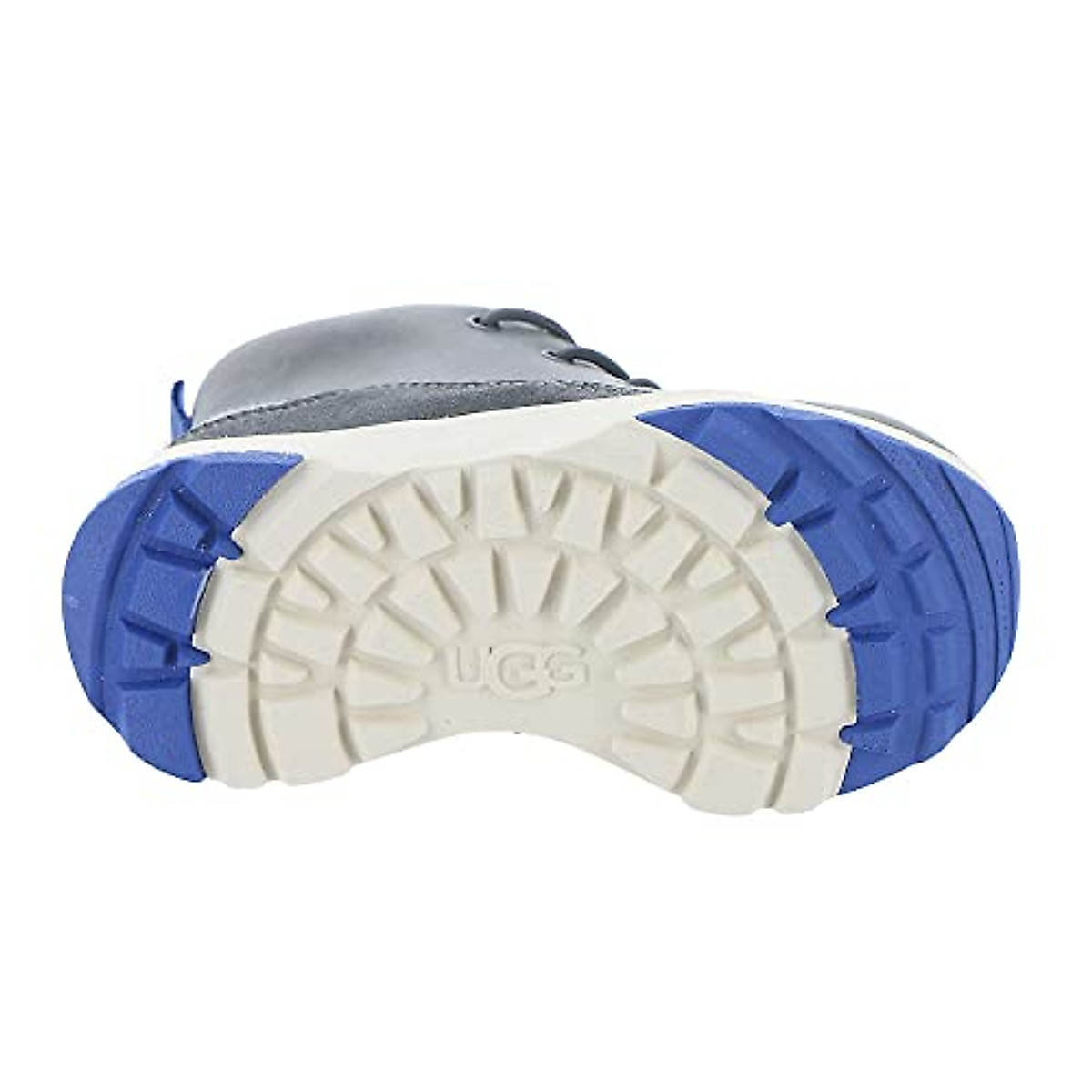 UGG K Canoe III Weather Sneaker, Charcoal/Classic Blue Leather, 6 US Unisex Big Kid