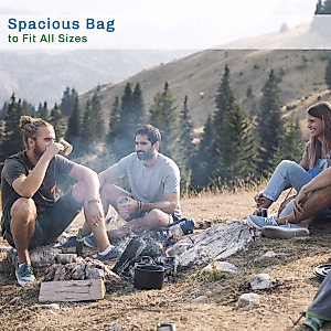 Sleeping Bag – 32F Rated XL 3 Season Envelope Style with Hood for Outdoor Camping, Backpacking and Hiking with Carry Bag by Wakeman Outdoors (Navy)