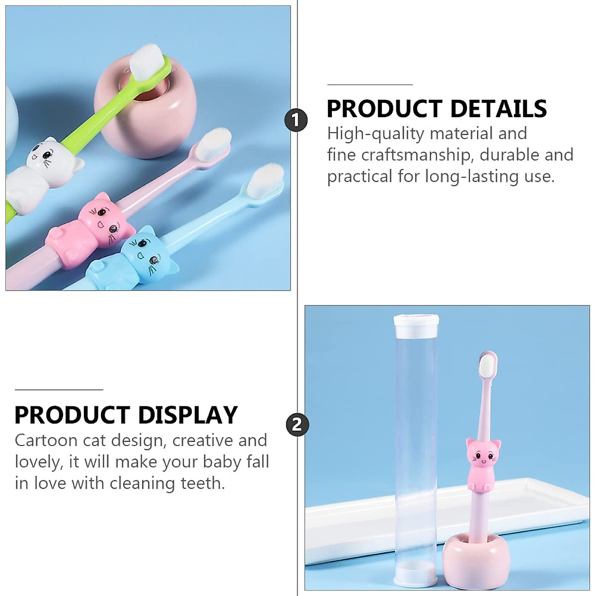Healifty 3pcs Children's Soft Bristle Toothbrush Lovely Kids Toothbrush Child Toothbrush Kid Oral Care Toothbrush Manual Toothbrush Toothbrushes Teeth Cleaning Brush Aldult TPE Makeup Baby