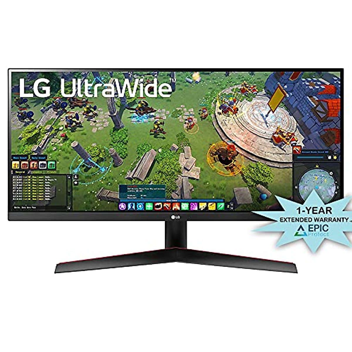 LG 29WP60G-B 29" HDR UltraWide FHD FreeSync Monitor with an Additional 1 Year Coverage by Epic Protect (2020)
