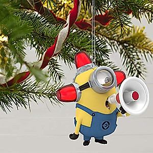 Hallmark Keepsake Christmas Ornament 2020, Despicable Me Minion Peekbuster With Motion-Activated Light and Sound (2499QXI2741)