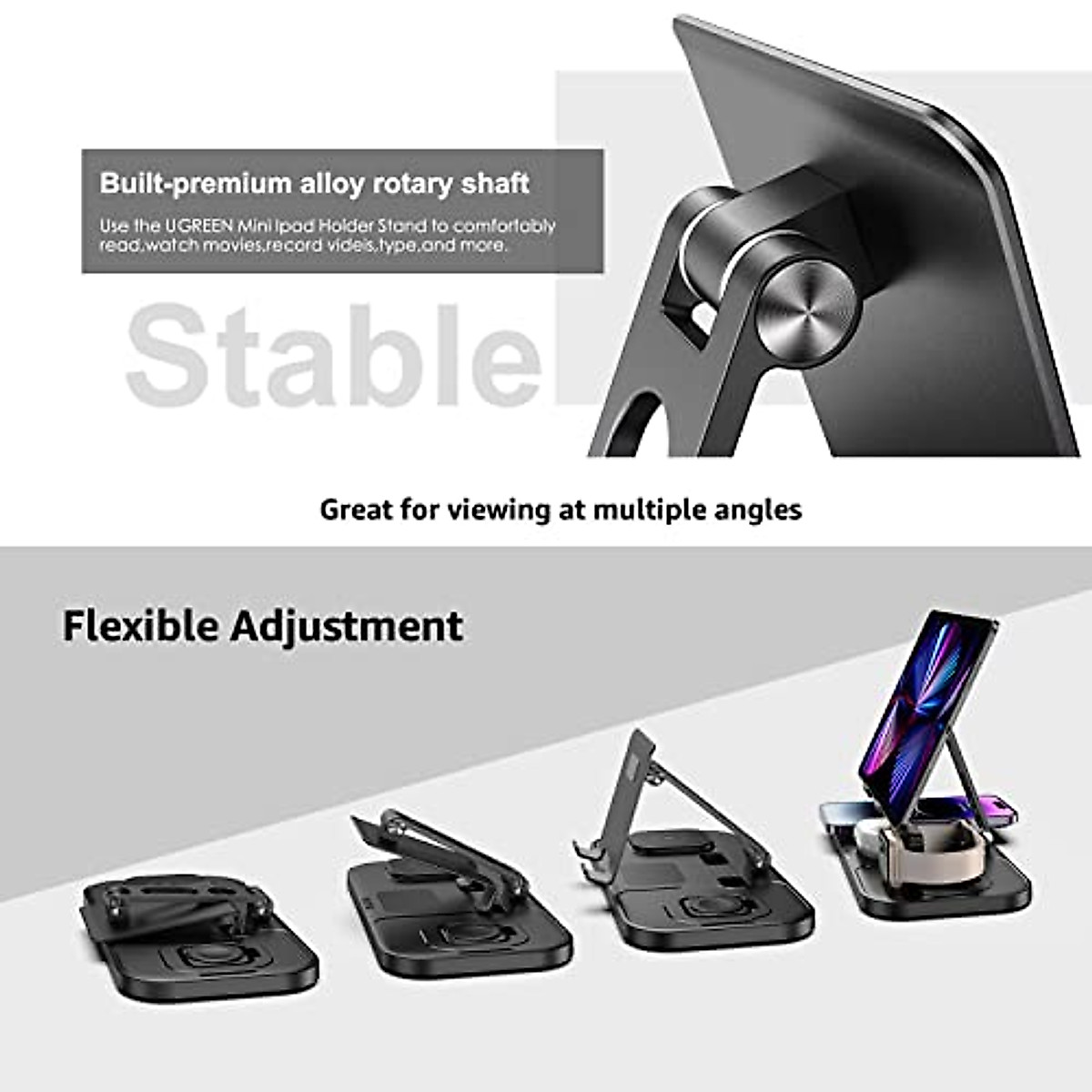 Lopnord Wireless Charging Station for Apple Multiple Devices, Foldable iPad Charging Station Dock, Wireless Charger Stand for iPhone 14 Pro Max/13/12/AirPod Pro, Watch Charger for iWatch Series 8/7