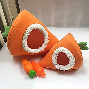 Guinea Pigs Bed Large Space Non-Sticky Hair Cave House Hamster Hedgehog Pet Bed House Compatible with Chinchilla S