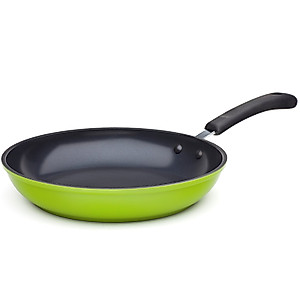 Ozeri Green Ceramic Frying Pan 100% PTFE, PFC, APEO, GenX, NMP and NEP-Free German-Made Coating, 12-Inch