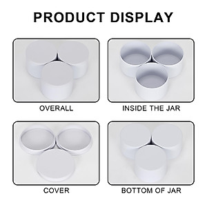 Thelextcc 8oz White Candle Tins with Lids 24 Pack,Bulk 8 oz Candle Jars for Making Candles Storage Gifts Party Favors