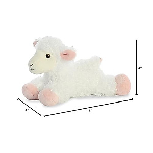 Aurora® Adorable Mini Flopsie™ Lana™ Stuffed Animal - Playful Ease - Timeless Companions - White 8 Inches