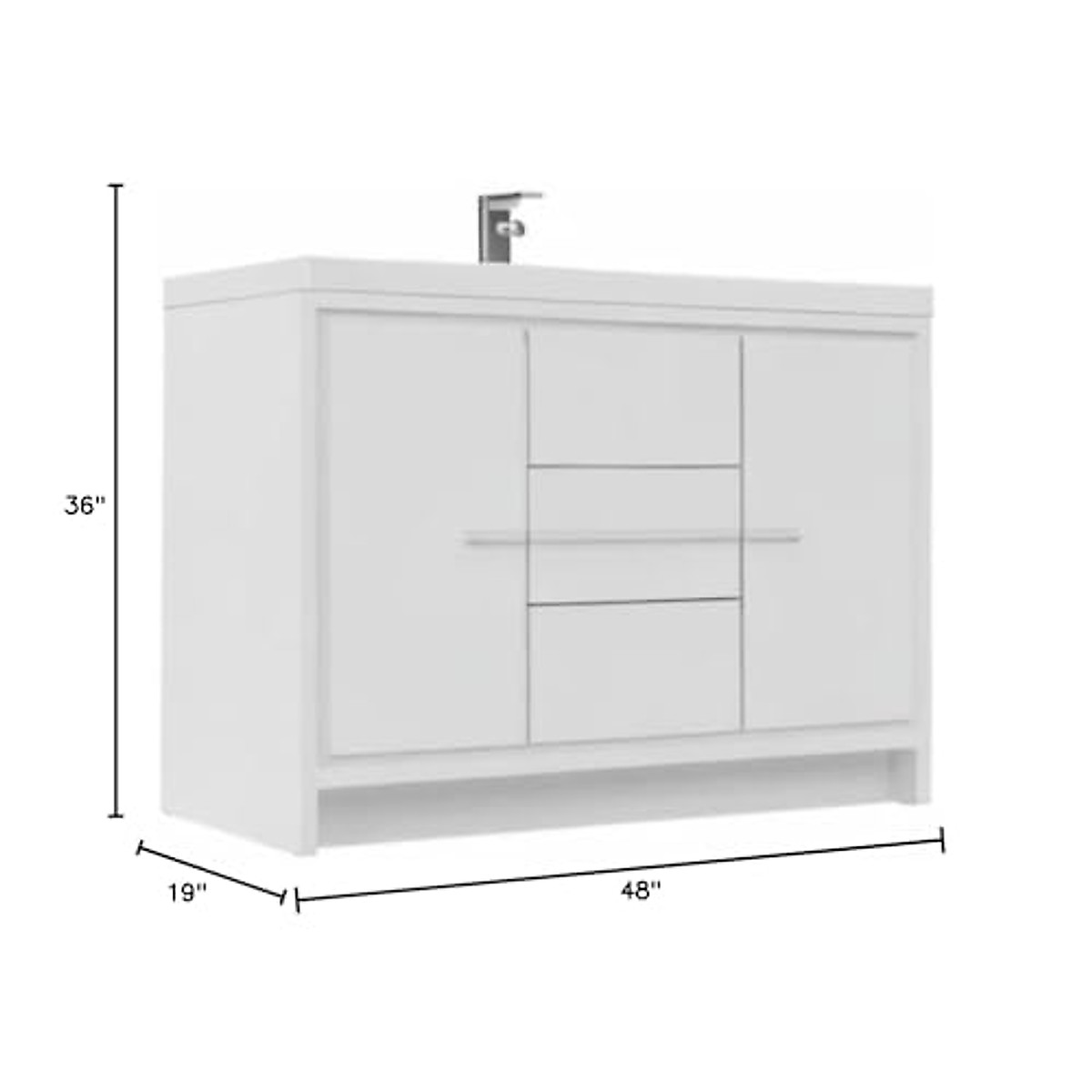 Alya Bath Sortino Bathroom Vanity, White
