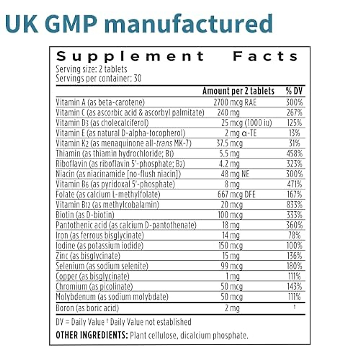 Advanced Women's Multivitamin, Methylated Folate for MTHFR, Clean Label & Vegan, with Iron, Non-GMO, Sustained Release, 60 Tablets, by Igennus