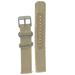 SEIKO Original Nylon Beige Watch Band 18 millimeters- Model SNK805