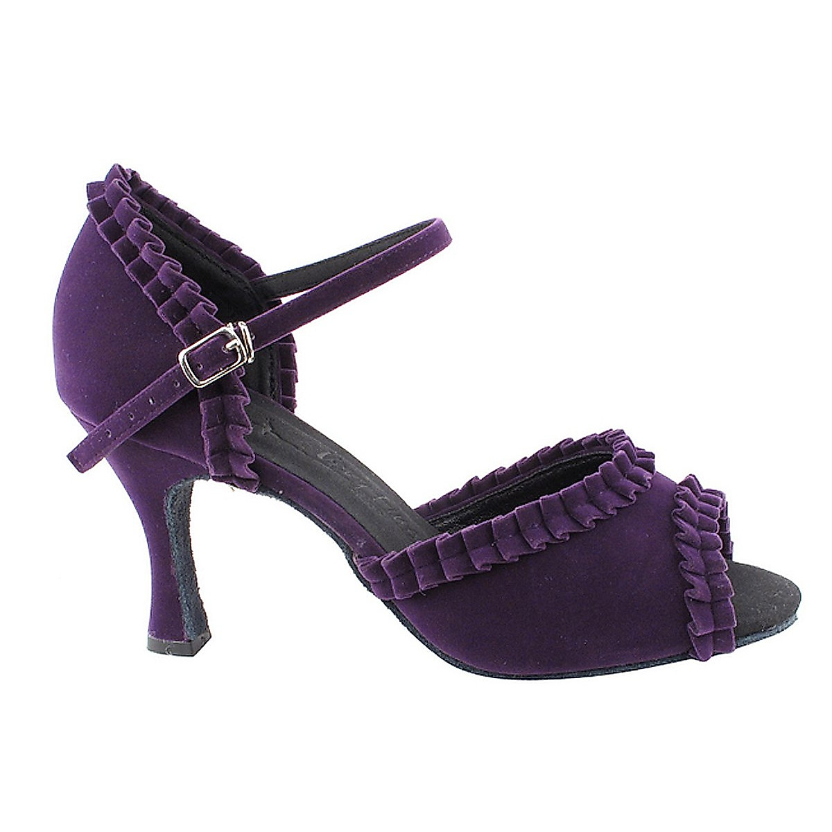 Women's Ballroom Dance Shoes Tango Wedding Salsa Dance Shoes Purple Velvet Sera7001EB Comfortable - Very Fine 2.5" Heel 8 M US [Bundle of 5]