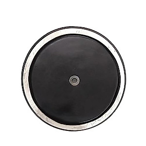 Amazon Basics Fluted Round Ceramic Planter, 8-Inch, Black