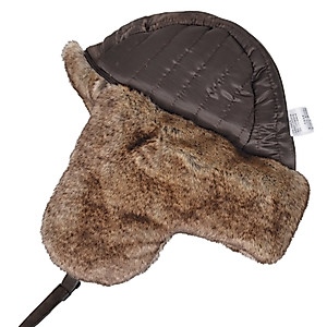 Janey&Rubbins Cold Weather Winter Gear Russian Ushanka Cossack Trooper Hat Trapper Hunter Headwear Pilot Aviator Cap (R, Brown, M)