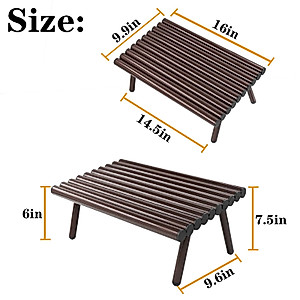 Nijoam Foot Rest for Under Desk at Work - Ergonomic Design Under Desk Footrest Foot Stool Under Desk Metal with Massage Surface (Brown)