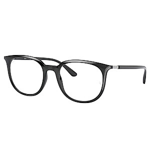 Ray-Ban RX7190 Square Prescription Eyeglass Frames, Black/Demo Lens, 51 mm