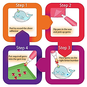 NICOWARM 27PCS 5D Big Diamond Painting Sticker Kits for Kids and Adult Beginners, DIY Creative Unicorn Diamond Art and Crafts Sticker, Diamond Painting Sticker for Kid