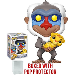 Disney: The Lion King - Rafiki with Simba Funko Pop! Vinyl Figure (Bundled with Compatible Box Protector Case), Multicolored, 3.75 inches