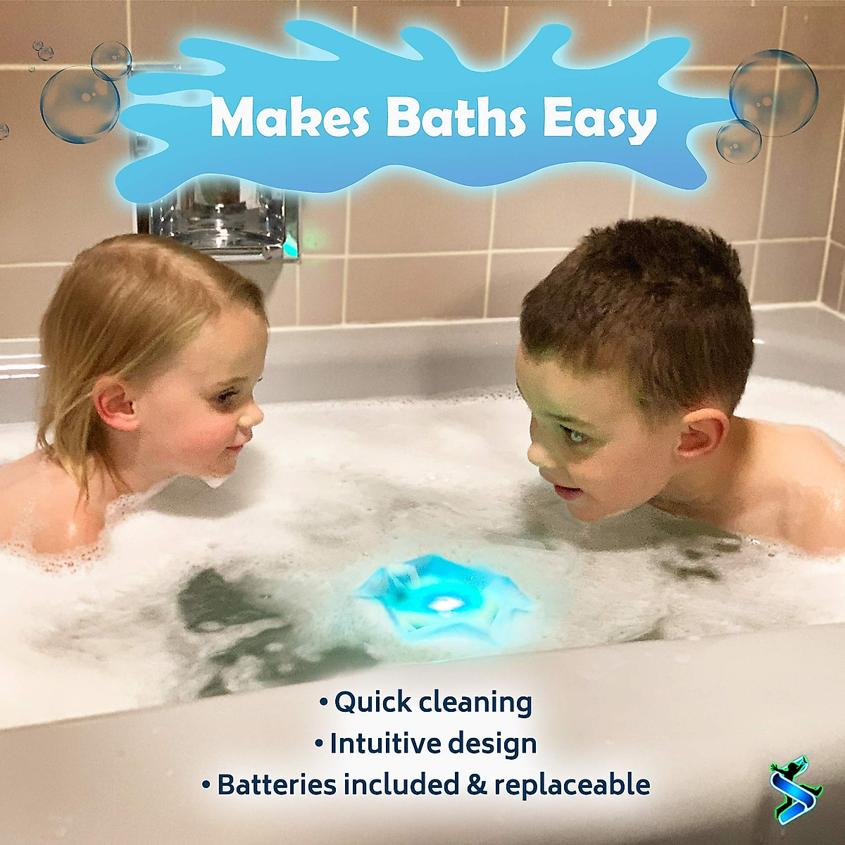 Light up Bath Toys for Toddlers 1-3: Bath Buddy | Kids Bath Toys | Light Up Water Toys | Glow Bath Toys | Pool Toys | Sensory Bath Toys for Autistic Children | Reusable, Bright and Fun!