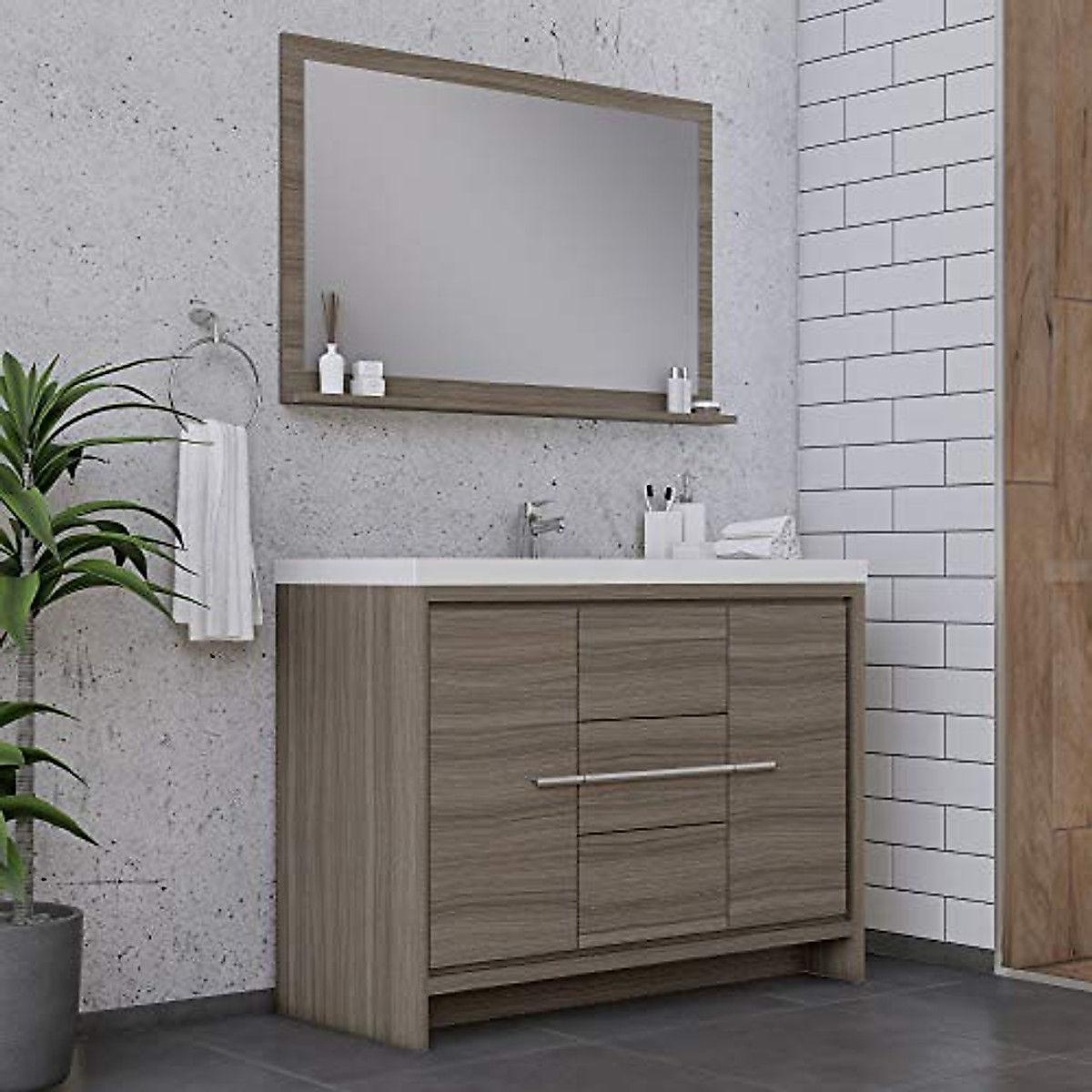 Alya Bath Sortino Bathroom Vanity, Gray