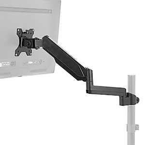 VIVO Fully Adjustable Single Monitor Pneumatic Arm for Desk Mount Stand, Monitor Arm for 1 Screen up to 32 inches, Max VESA 100x100, Black, PT-SD-AM01K