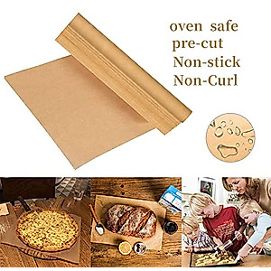 4 PCS Rectangle Pizza Stone Set, 15" Large Pizza Stone for Oven and Grill with Pizza Peel(OAK), Pizza Cutter & 10pcs Cooking Paper for Free, Baking Stone for Pizza, Bread