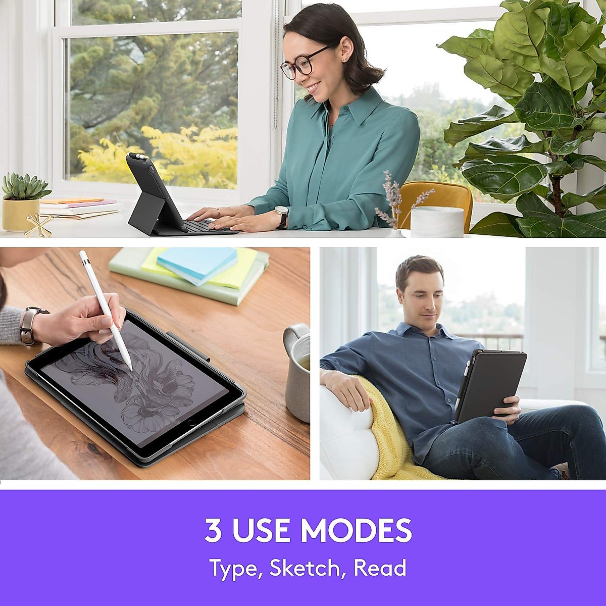 Logitech iPad Air (3rd generation) Keyboard Case | Slim Folio with integrated wireless keyboard (Graphite)