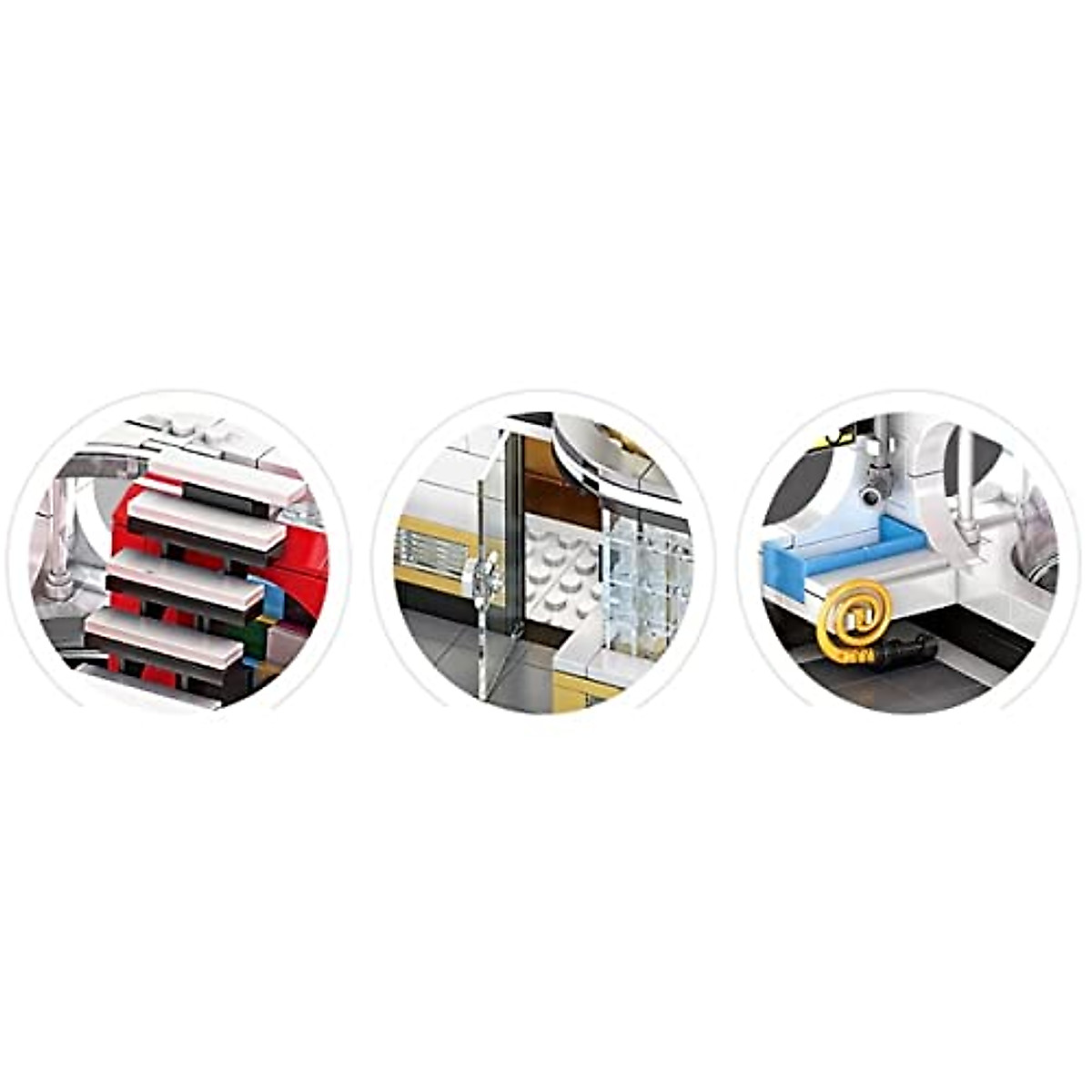 General Jim's Street View Creator Modular Building Blocks Toy Set - City Block Center - Music Store & Car Wash Toy Bricks - for Teens and Adults