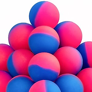 Entervending Bouncy Balls - Rubber Balls for Kids - Green and Blue ICY Bounce Balls - 25 Pcs Large Bouncy Ball 45 mm - Super Ball Vending Machine Toys - Bouncing Balls Party Favors