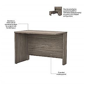 Bush Business Furniture Studio C Desk Return, Modern Hickory