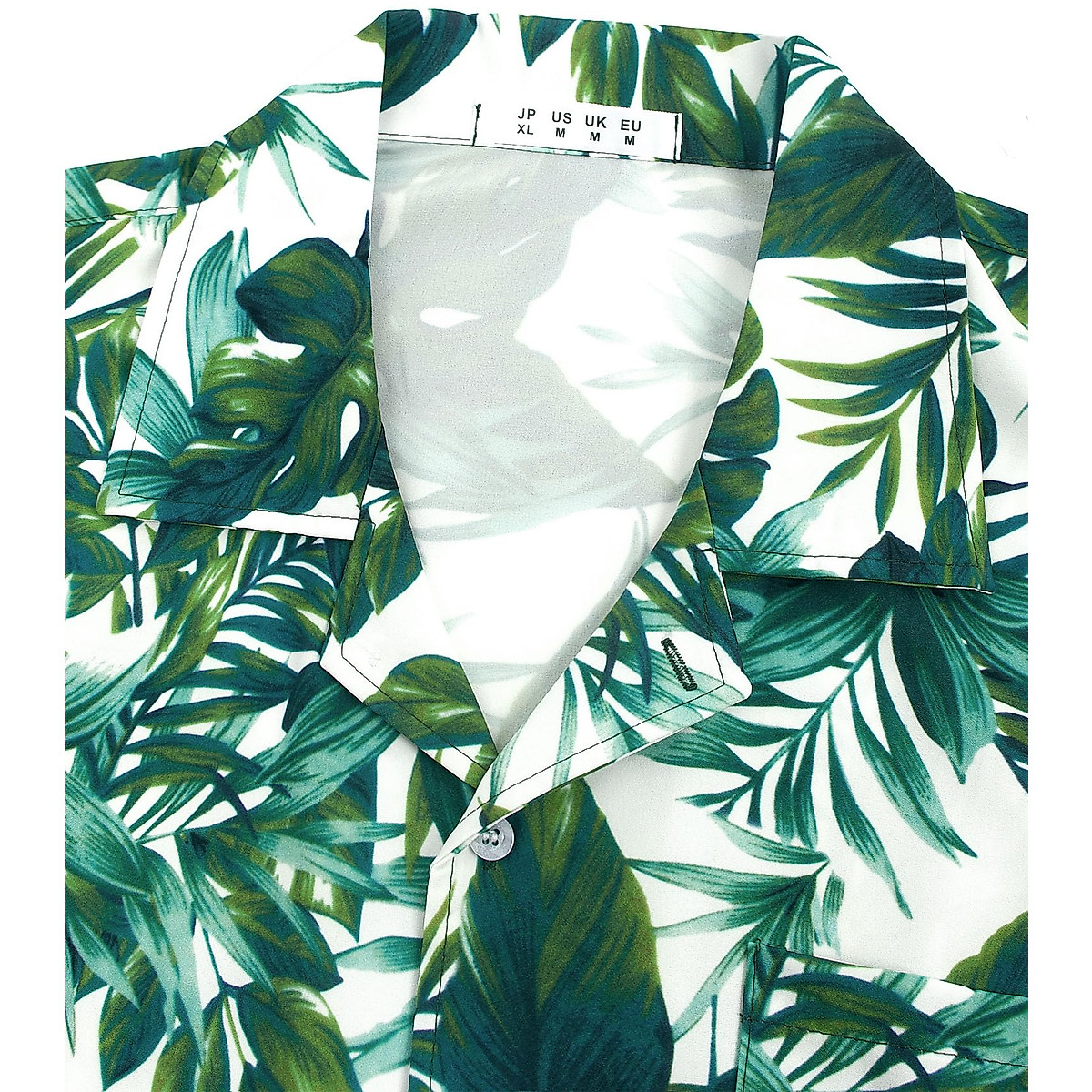 ELETOP Men's Hawaiian Shirt Quick Dry Tropical Aloha Shirts Floral Print Beach Party Casual Shirts Green F039 XXL