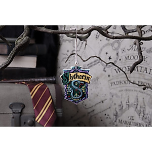 Nemesis Now Harry Potter Slytherin Crest Hanging Ornament, Green, 8cm