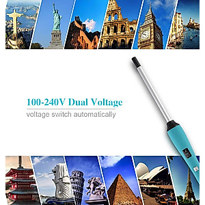 Terviiix Small Barrel Curling Iron Wand, 3/8 Inch Thin Curling Wand Iron for Short & Long Hair, Argan Oil and Keratin Infused Ceramic Tiny Curler with Digital Adjustable Temperature & Auto-Off, 9mm