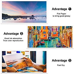 Koala Inkjet Glossy Photo Paper 50 Sheets 10X15cm 48LB Compatible with HP Envy Officejet Pro Photosmart Printers