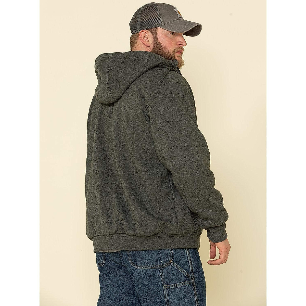 Carhartt mens Hoodie Sweatshirt, Carbon Heather, Medium US