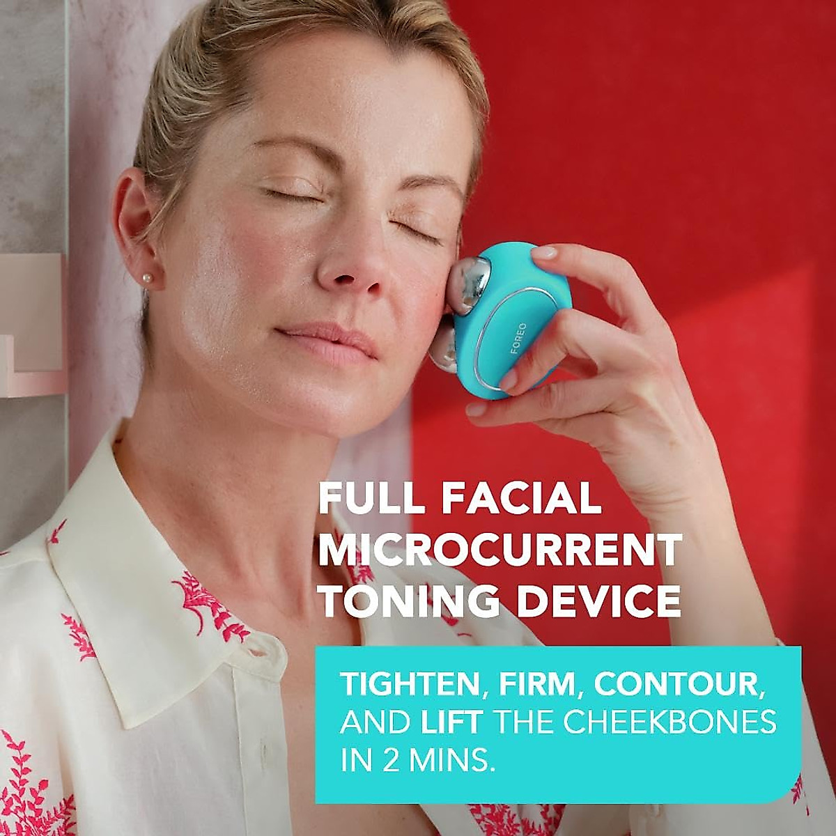 FOREO Bear Microcurrent Facial Device - Face Sculpting Tool - Instant Face Lift - Firm & Contour - Non-Invasive - Increases Absorption of Facial Skin Care Products - Mint